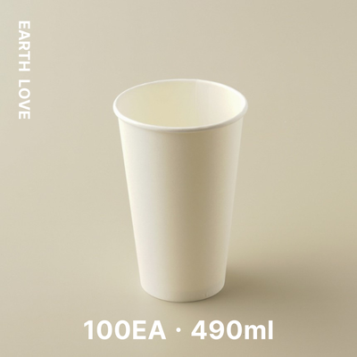 지구사랑 핫/쿨겸용 양면종이컵 490ml 16oz 100개-지구사랑 | 코케비즈